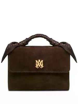 Amiri Micro Ma Pochette With Paisley Scarf Accents - Brown