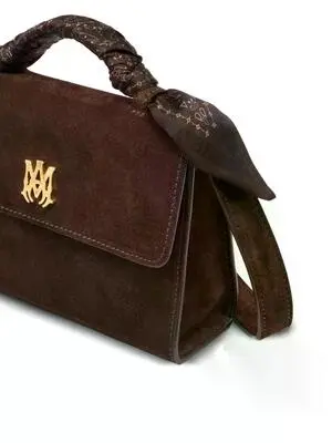 Amiri Micro Ma Pochette With Paisley Scarf Accents - Brown