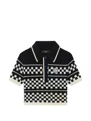 Amiri Check-pattern Polo Shirt