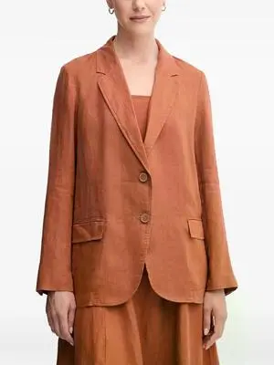 BENETTON Buttoned Linen Blazer