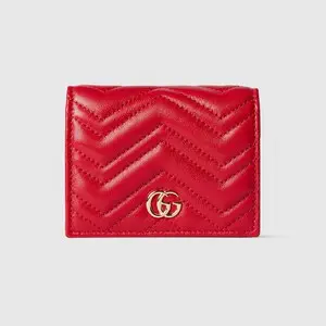 Gucci Gg Marmont Small Wallet Leather - Red