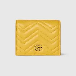 Gucci Gg Marmont Small Wallet Leather - Yellow