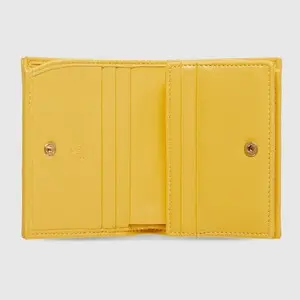 Gucci Gg Marmont Small Wallet Leather - Yellow