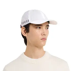 Gucci Cotton Baseball Hat With Logo Print