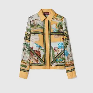 Gucci Printed Silk Twill Shirt