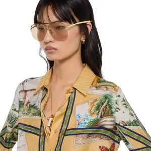 Gucci Printed Silk Twill Shirt