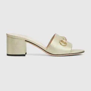 Gucci Leather Slide Sandal With Horsebit