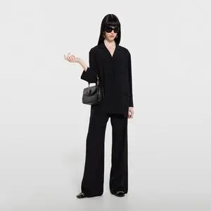 Gucci Silk Crêpe De Chine Shirt With Embroidery - Black