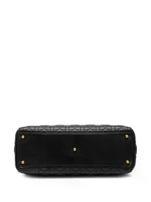 Dior 2011 Large Lambskin Cannage Lady Satchel - Black