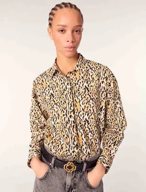 Maje Cotton Long Sleeve Shirt