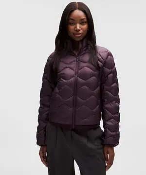 Lululemon Featherweight 900-down-fill Quilted Jacket - Black Plum