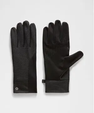 Lululemon Fast And Free Reflective Running Gloves - White/black