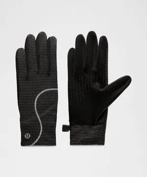 Lululemon Fast And Free Reflective Running Gloves - White/black