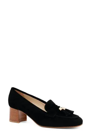 AMALFI BY RANGONI Balcanico Tassel Pumps - Black Cashmere