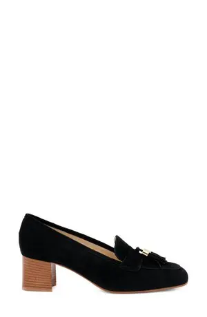 AMALFI BY RANGONI Balcanico Tassel Pumps - Black Cashmere