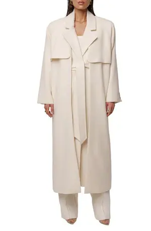 JLUXLABEL Woven Coat - Ivory