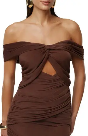 JLUXLABEL Off-the-shoulder Cutout Dress