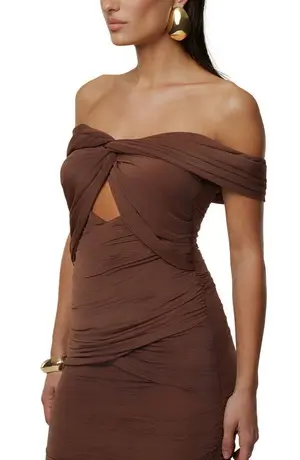 JLUXLABEL Off-the-shoulder Cutout Dress