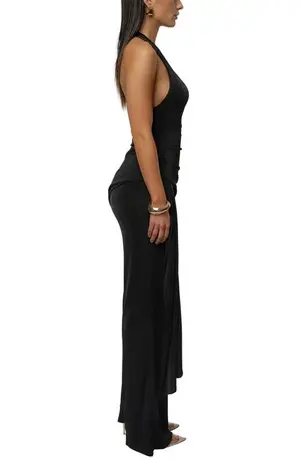 JLUXLABEL Drape Halter Jumpsuit