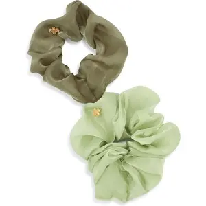 L. Erickson Livvy Scrunchies 2-pack - Green