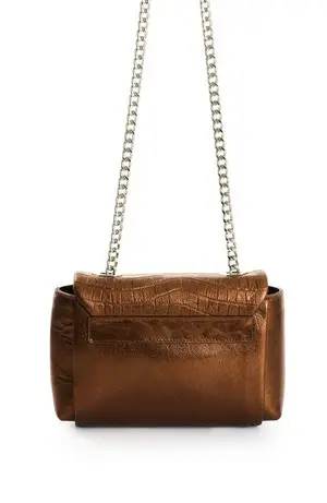 VELEZ Mini Lili Croc-embossed Leather Crossbody Bag