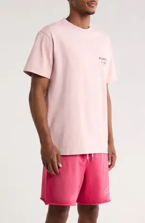 PURPLE BRAND Logo Cotton Graphic T-shirt
