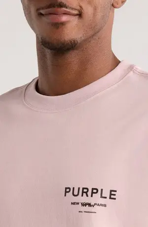 PURPLE BRAND Logo Cotton Graphic T-shirt