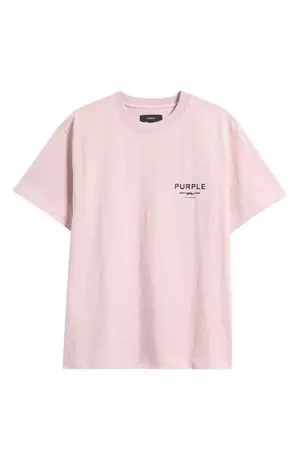 PURPLE BRAND Logo Cotton Graphic T-shirt