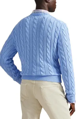 Polo Ralph Lauren Cable Knit Cotton Sweater - Austin Blue