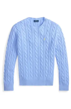 Polo Ralph Lauren Cable Knit Cotton Sweater - Austin Blue