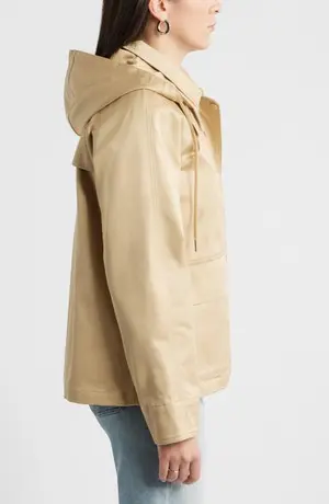 Caslon Cotton Parka With Removable Hood