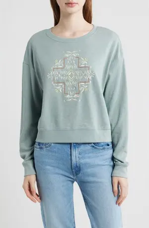 Pendleton Embroidered Cotton French Terry Sweatshirt