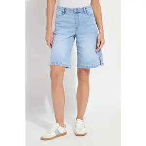 Lyssé Lennon Denim Bermuda Shorts - Bleached Blue