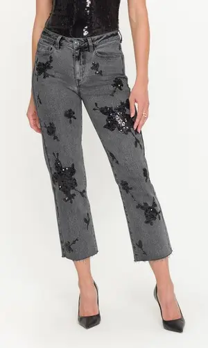 Generation Love Bella Sequin-embellished Straight Leg Jeans
