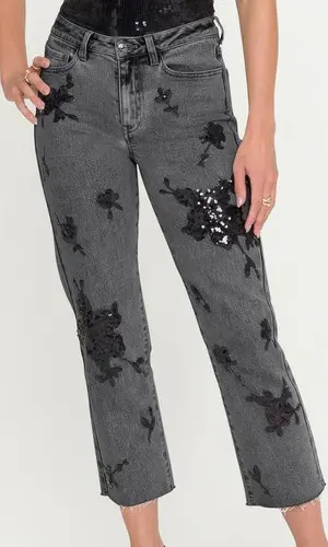 Generation Love Bella Sequin-embellished Straight Leg Jeans