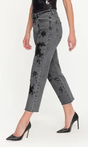 Generation Love Bella Sequin-embellished Straight Leg Jeans