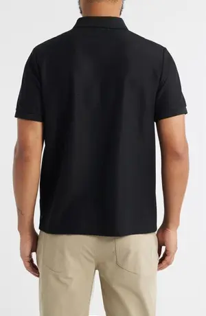 Zella Textured Performance Polo - Black