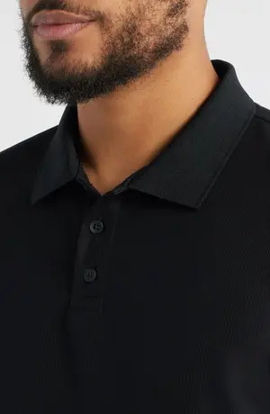 Zella Textured Performance Polo - Black