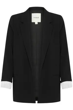 SOAKED IN LUXURY Slshirley Notched Lapel Blazer
