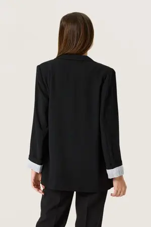 SOAKED IN LUXURY Slshirley Notched Lapel Blazer