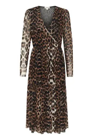 SOAKED IN LUXURY Slvaldora Long Sleeve Wrap Dress