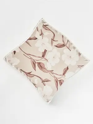Misook Floral Print Silk Scarf