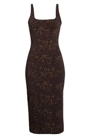 MPG Leopard Print Midi Dress