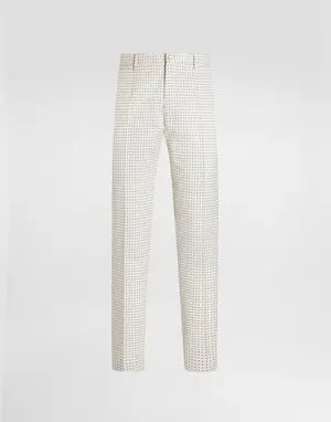 Dolce & Gabbana Micro Pattern Jacquard Trousers - Multicolor
