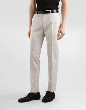 Dolce & Gabbana Micro Pattern Jacquard Trousers - Multicolor