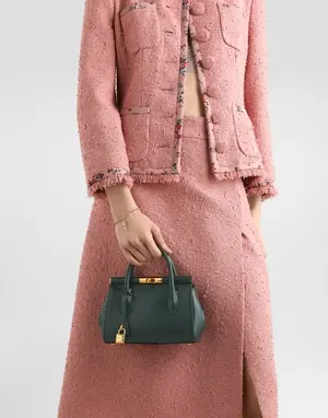 Dolce & Gabbana Marlene Handbag In Palmellato Calfskin - Green