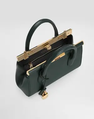 Dolce & Gabbana Marlene Handbag In Palmellato Calfskin - Green