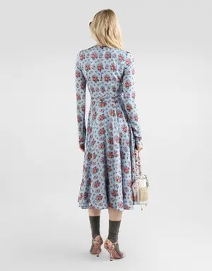 Dolce & Gabbana Floral-print Charmeuse Long Dress
