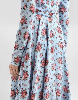 Dolce & Gabbana Floral-print Charmeuse Long Dress