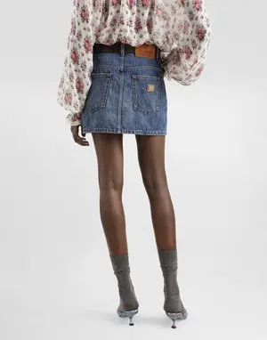 Dolce & Gabbana Denim Mini Skirt - Multicolor